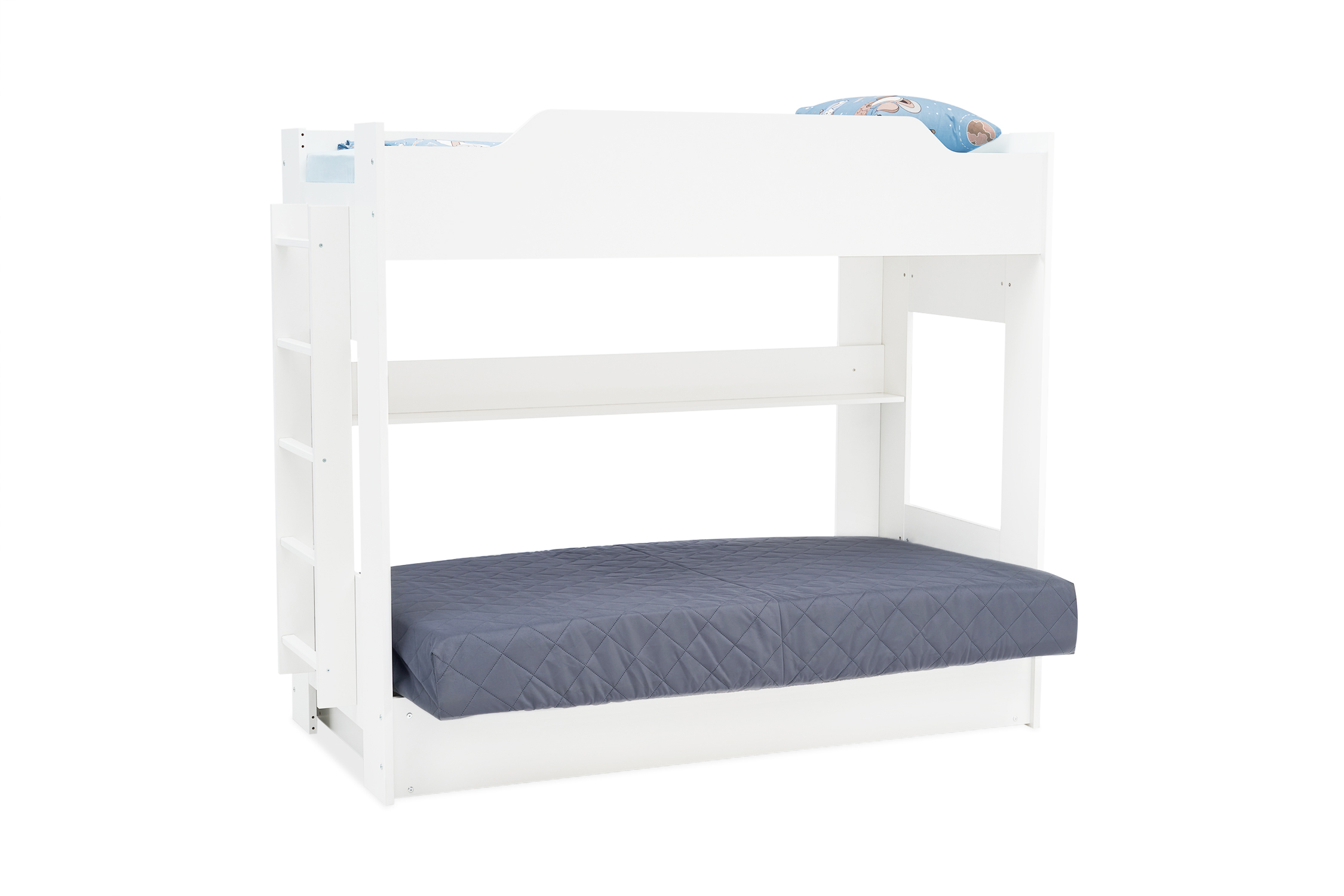 Двухъярусная кровать с диван-кроватью темно-серый / белый арт. 08 ...