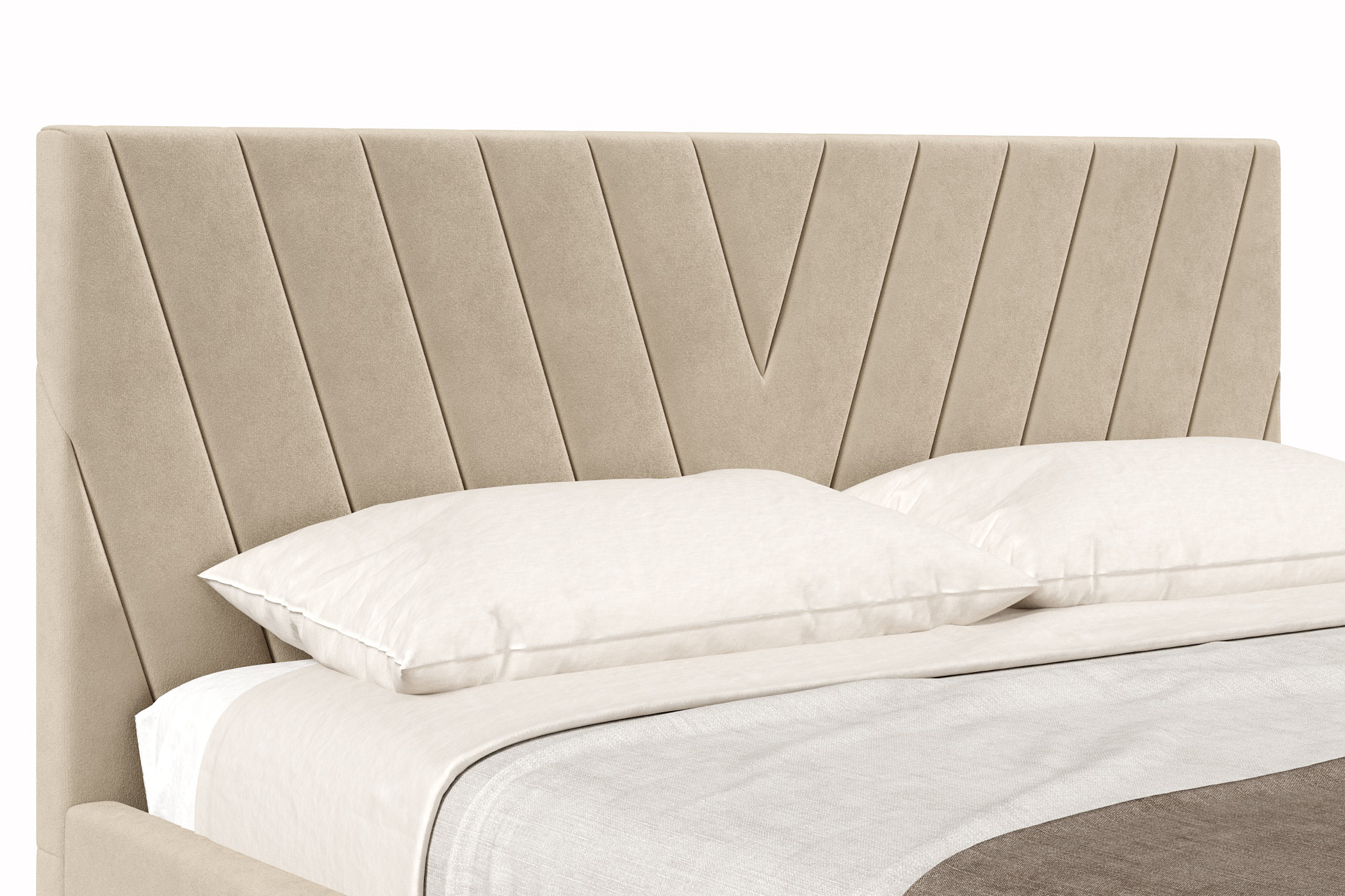 Кровать Палермо с подъемным механизмом велюр бежевый арт. 08-177261 ...