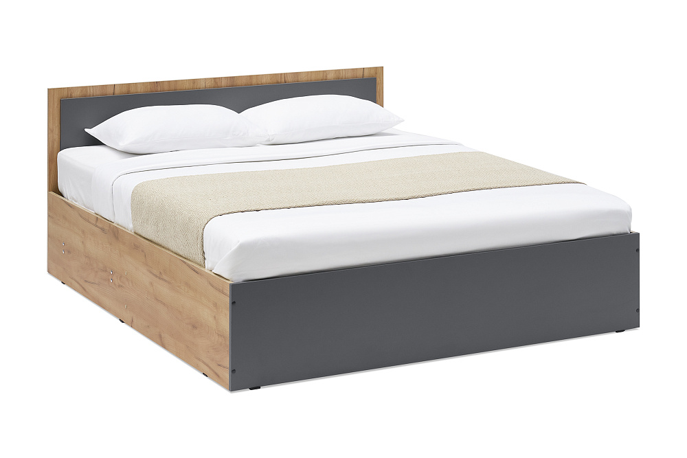 Кровать Мартина с подъемным механизмом графит / дуб крафт арт. 08 ...