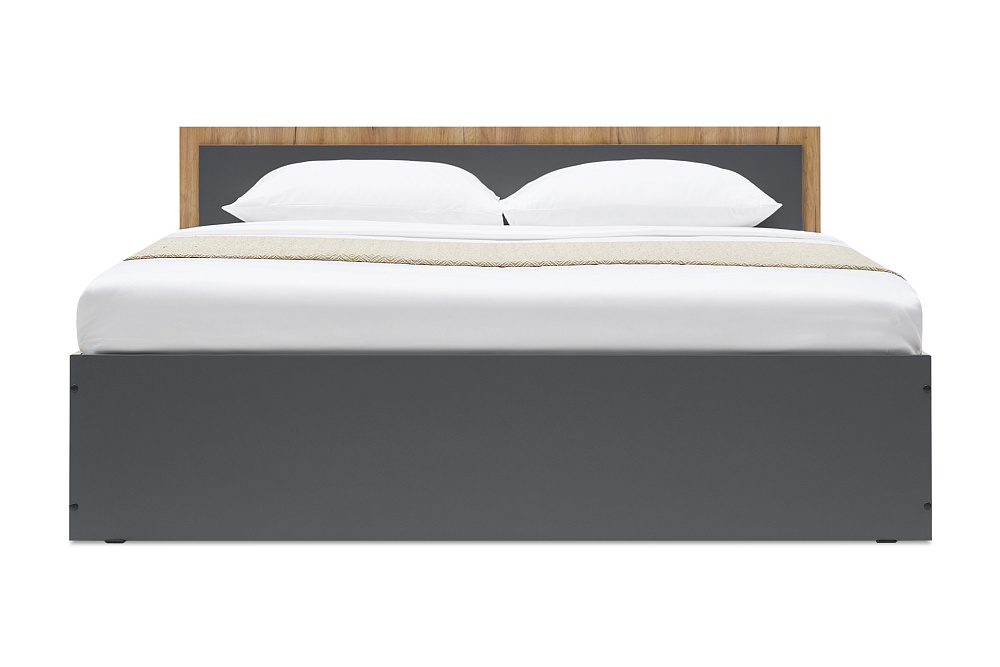 Кровать Мартина с подъемным механизмом графит / дуб крафт арт. 08 ...