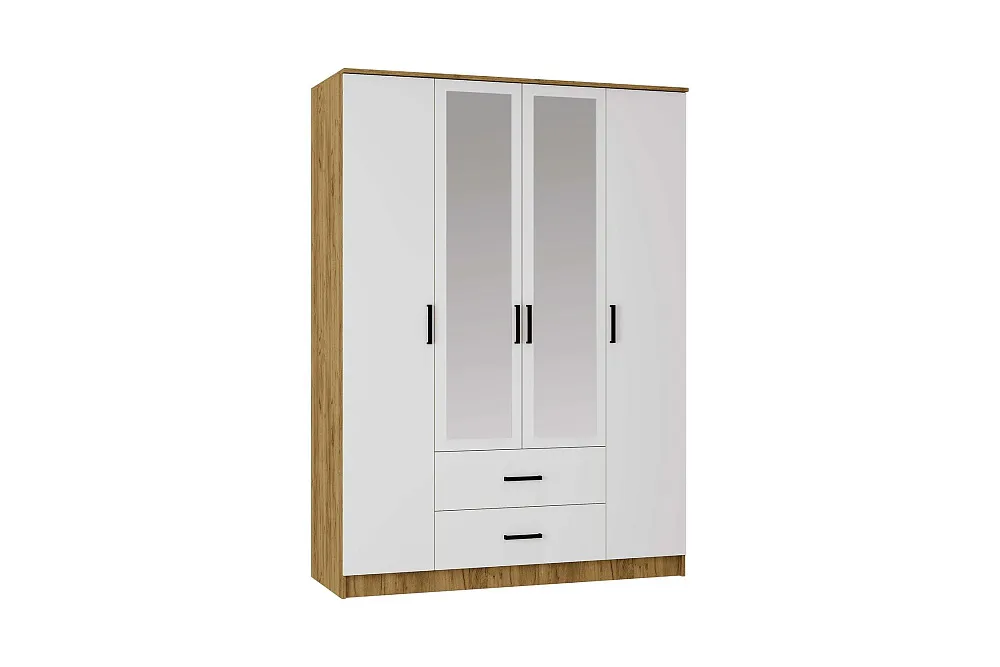 Шкаф 4 х створчатый Евро ШК 12 крафт белый арт 08 178511 купить в Москве по цене 18 490 руб