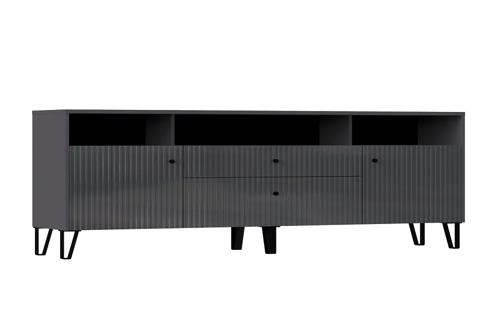 ТВ-тумба Оливия графит / графит глянец арт. 08-125386 купить в Москве ...